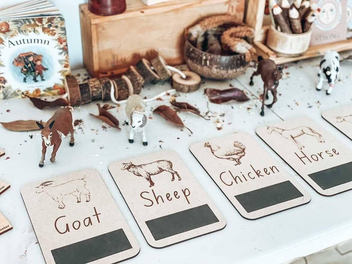 Farm Animal Flash Cards | Mr Fox & the orchard thief
